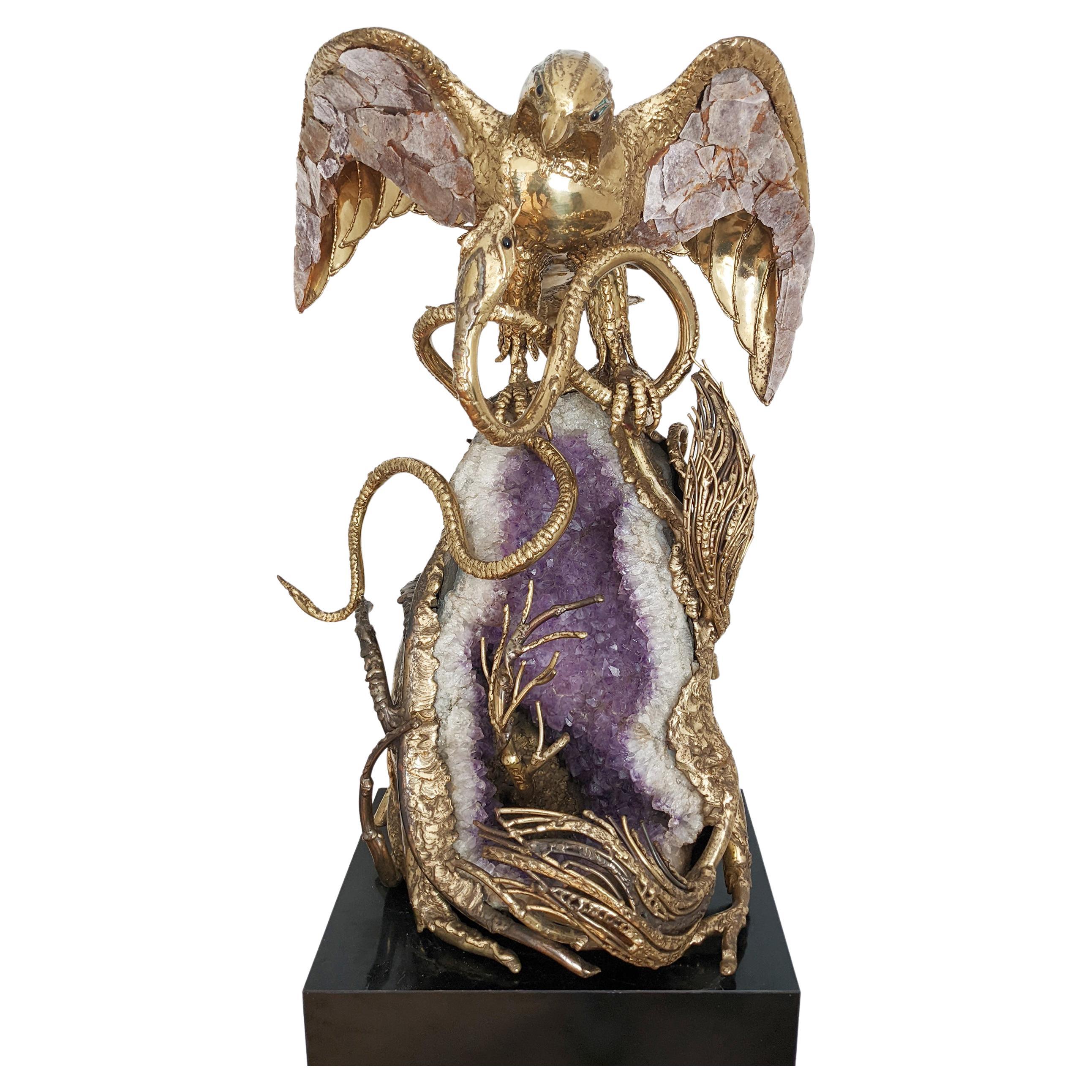 Bronze Sculpture of Mercury and Pandora by Faure De Brousse, France For ...