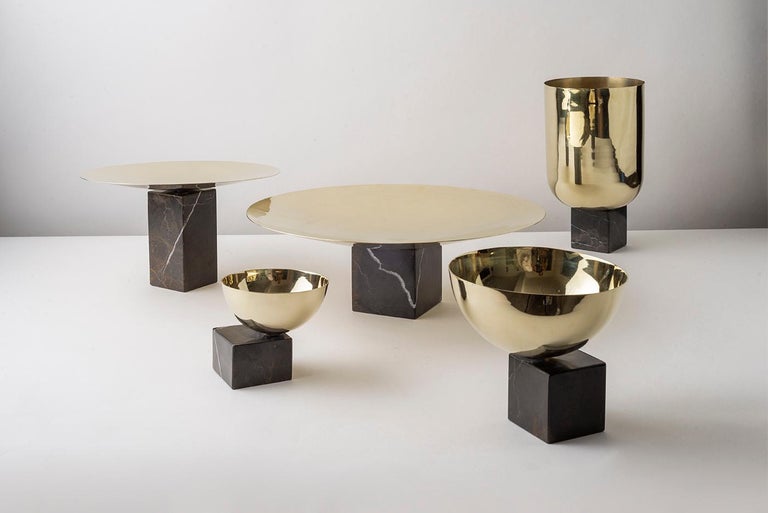 Nimbo Brass and Black Marble Mini Bowl For Sale at 1stDibs