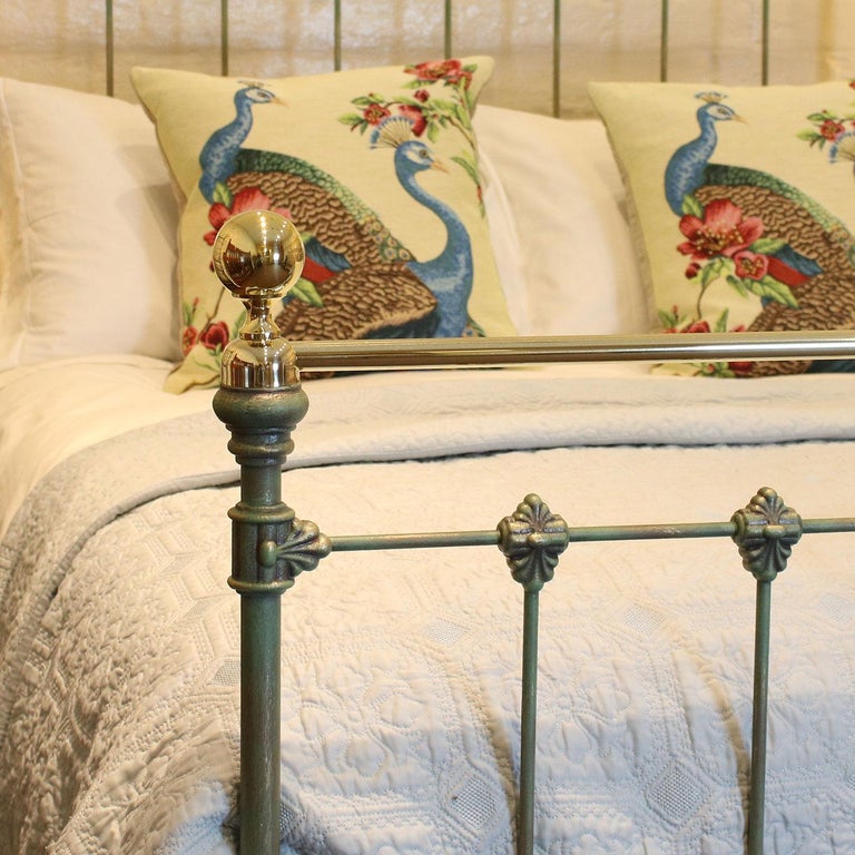 Brass And Cast Iron Bed In Green Verdigris Md69 At 1stdibs