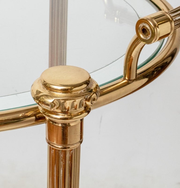 Brass and Glass Cocktail Butler For Sale at 1stDibs