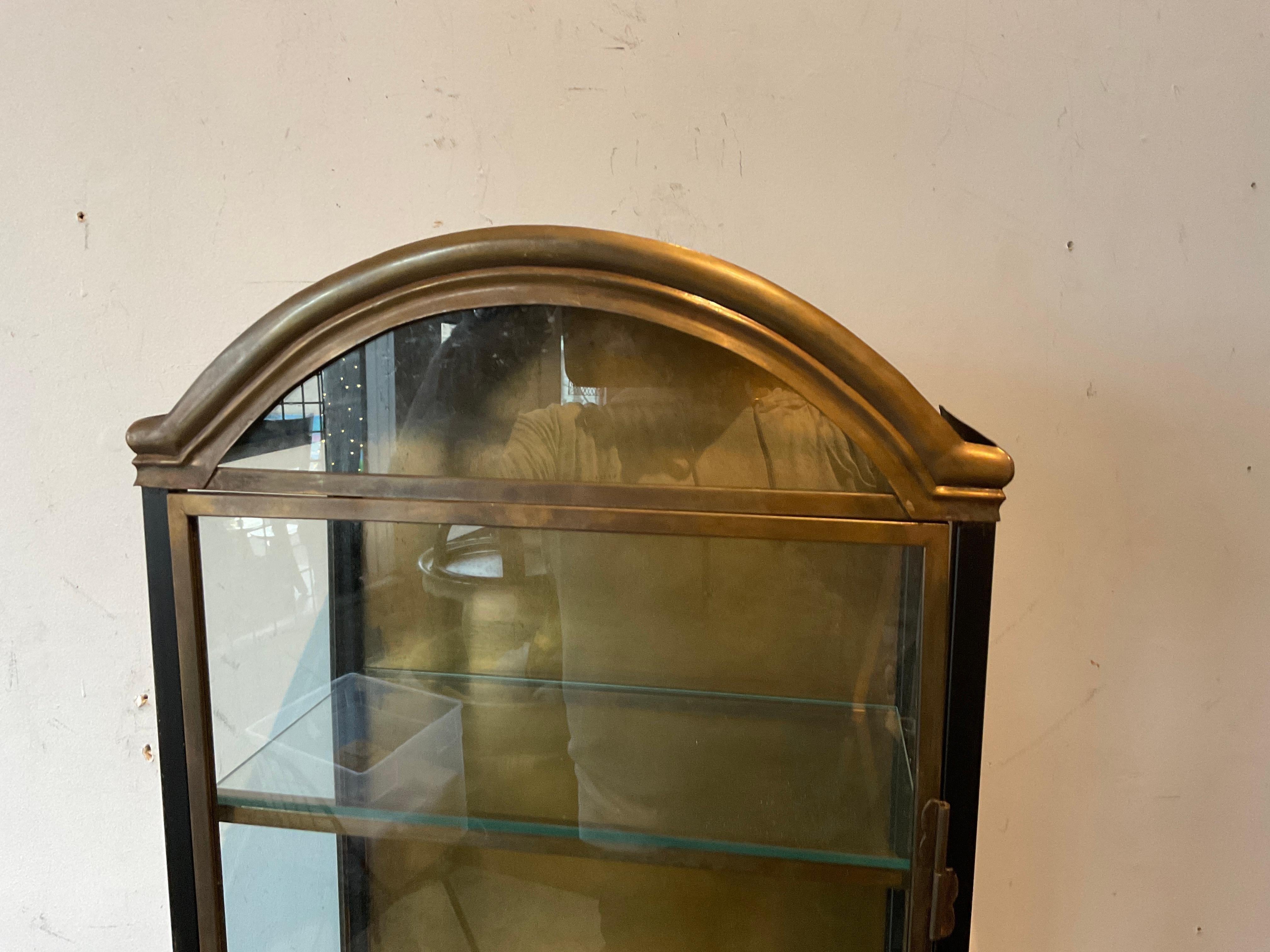 Brass and Glass Display Cabinet at 1stDibs