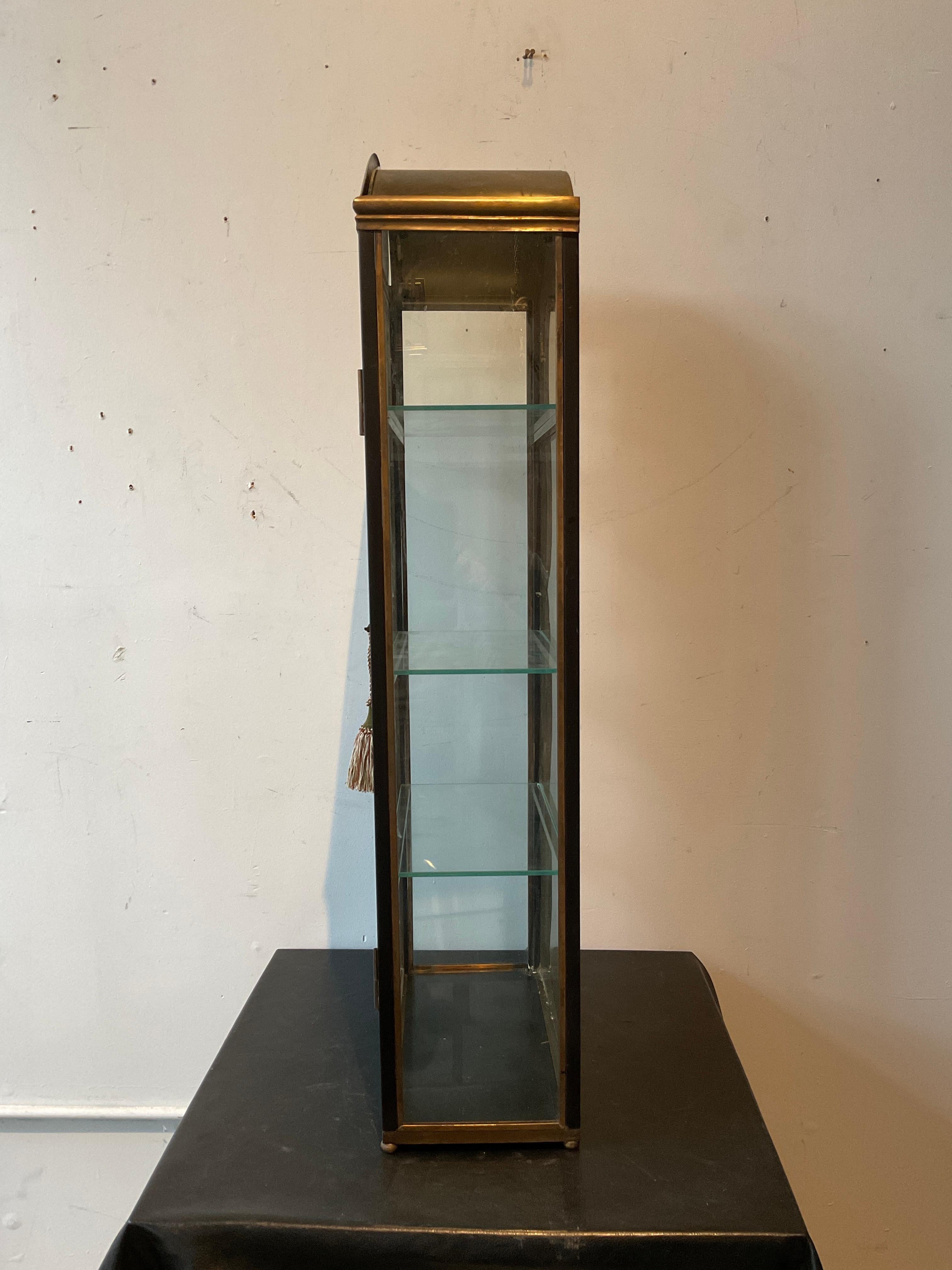 Brass and Glass Display Cabinet at 1stDibs