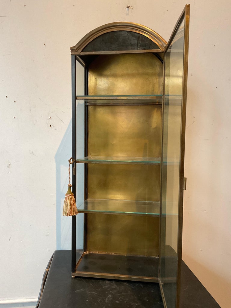 Brass and Glass Display Cabinet For Sale at 1stDibs