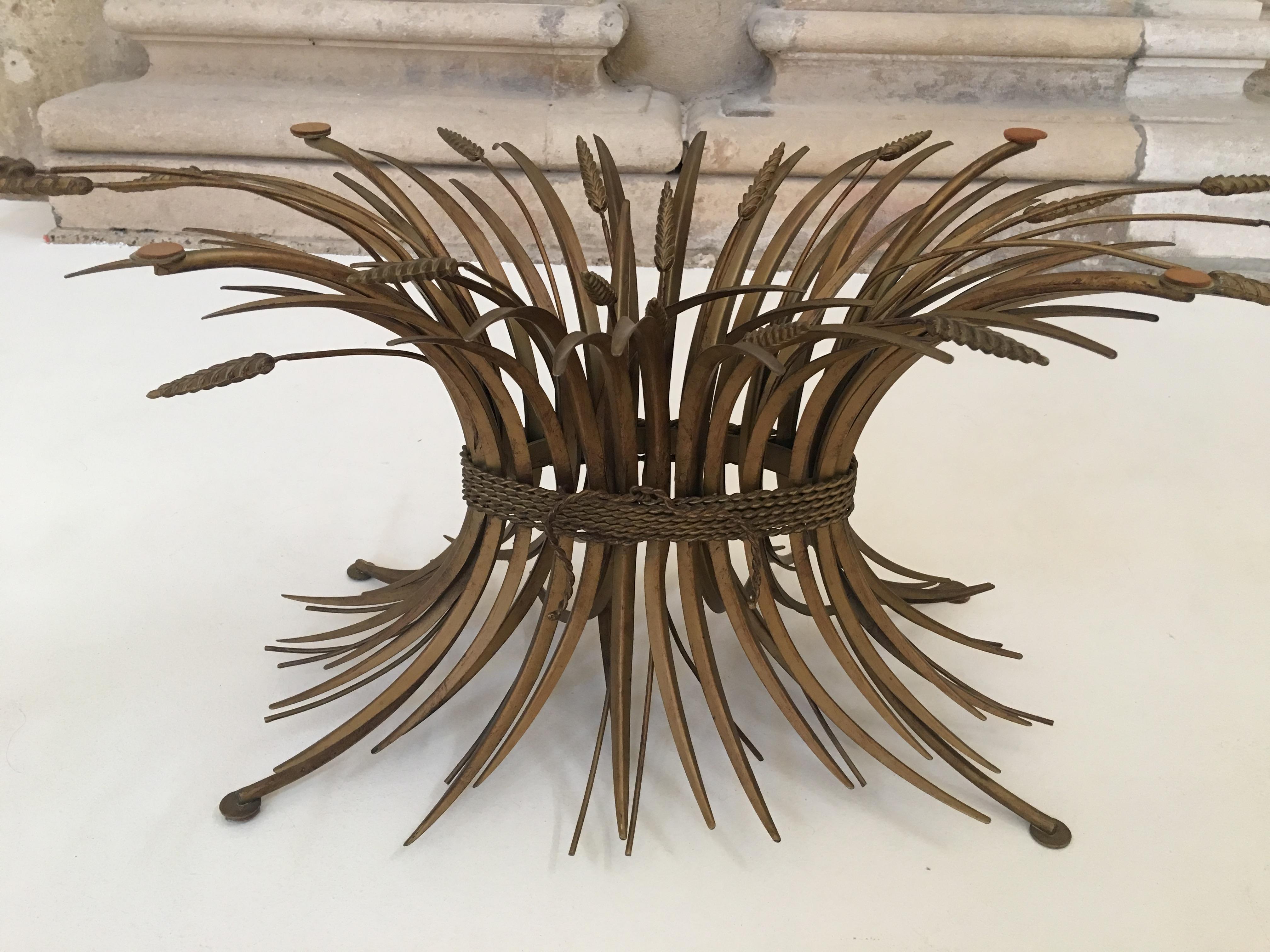 Brass and Glass Midcentury Coffee Table in the Style of Coco Chanel at ...