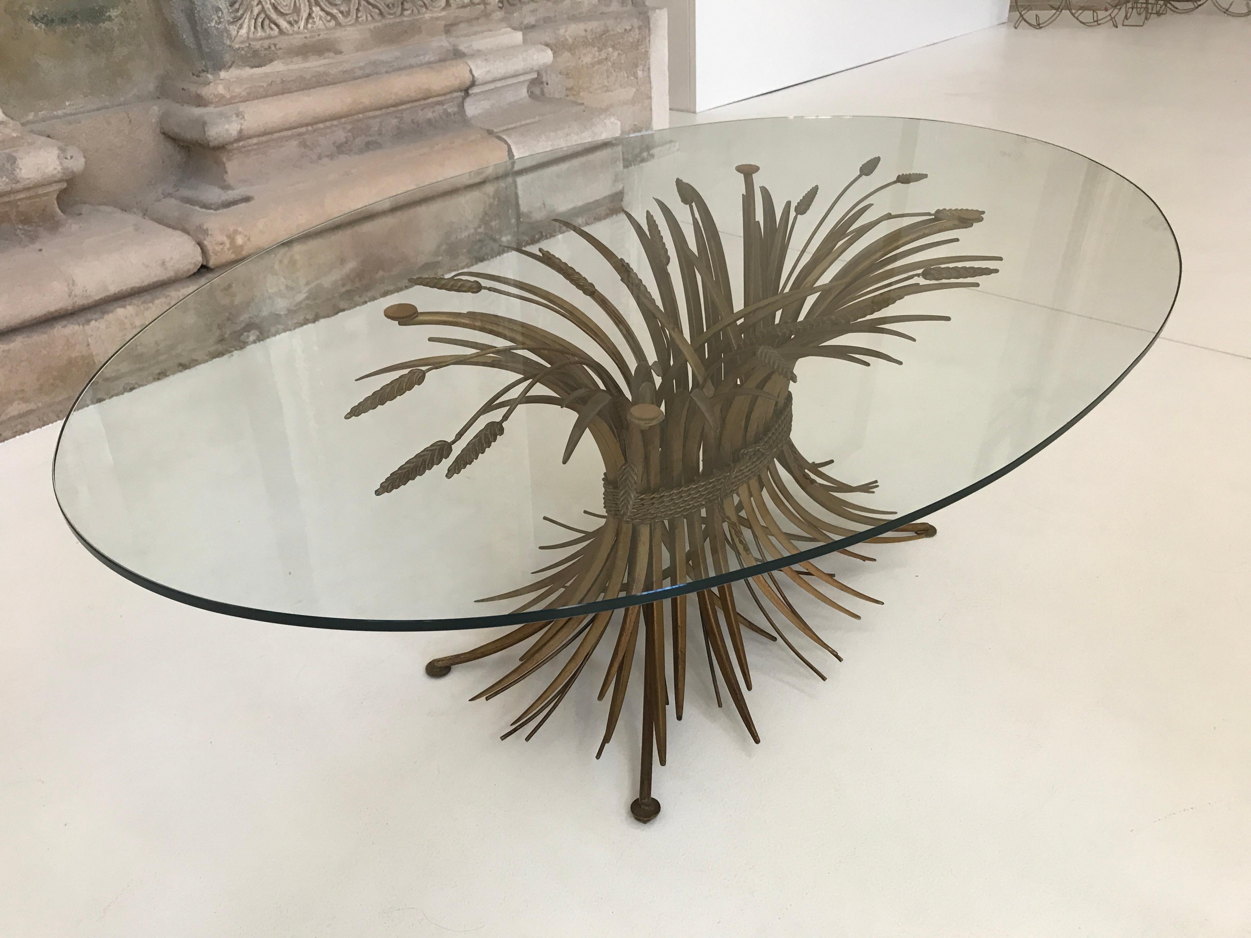 Brass and Glass Midcentury Coffee Table in the Style of Coco Chanel at ...