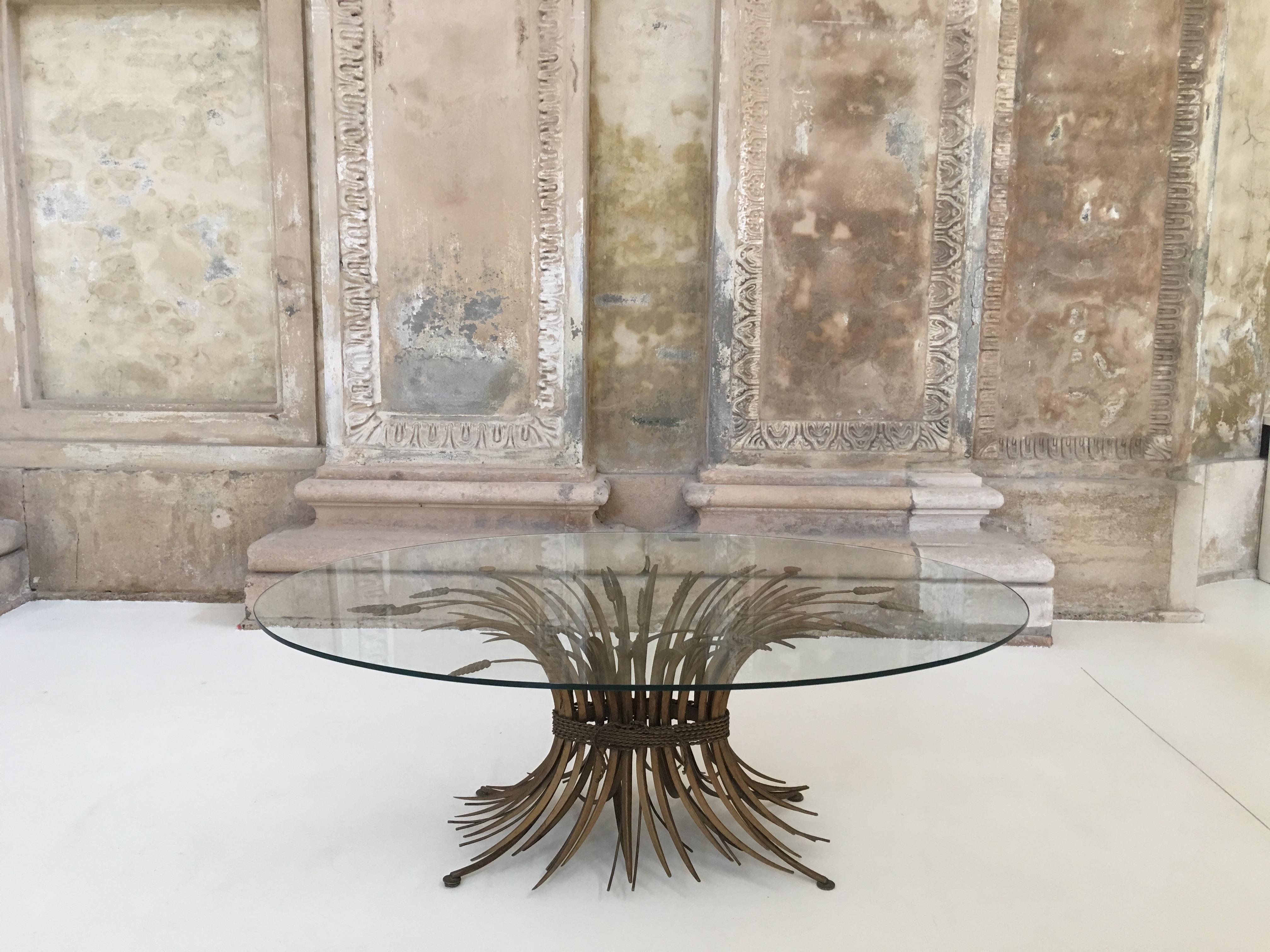 Brass and Glass Midcentury Coffee Table in the Style of Coco Chanel at ...