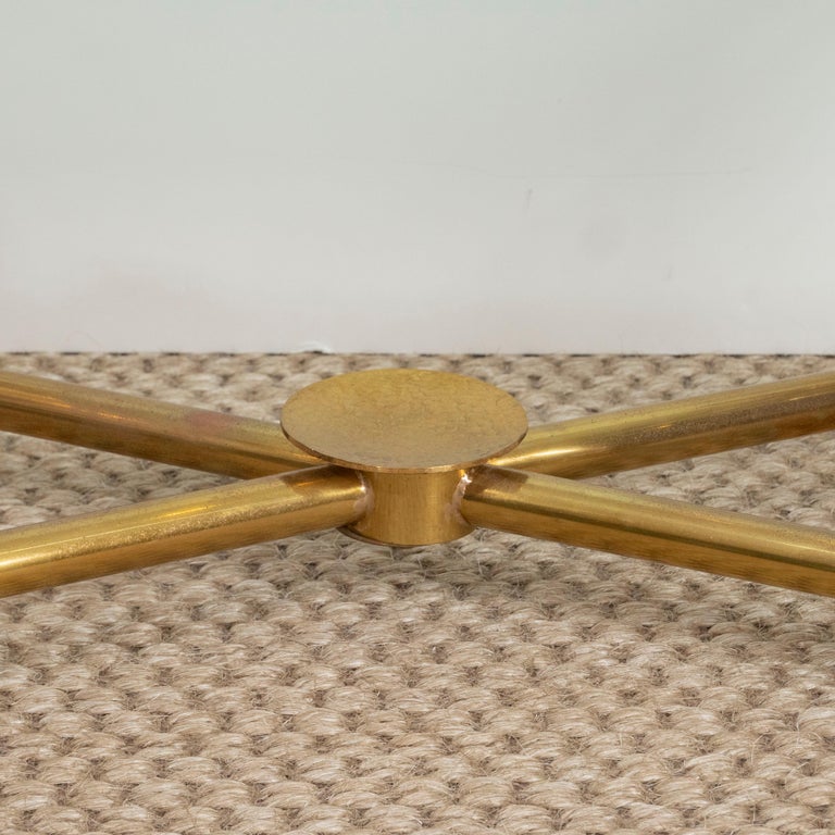 Brass and Glass Python Cocktail Table For Sale at 1stDibs