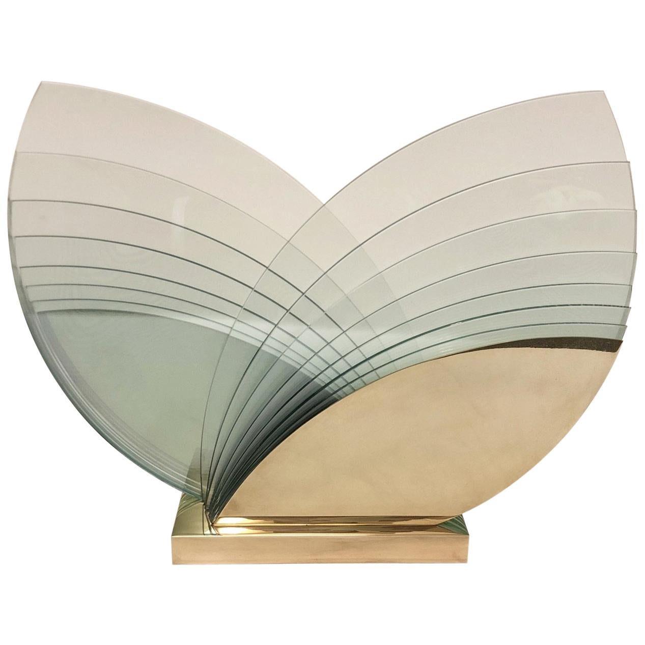 Black and Clear Glass Sculpture by Runstadler Studios For Sale at 1stDibs