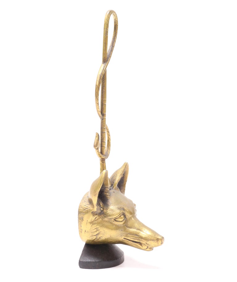 Brass and Iron English Fox-Head Door Stop by Peerage, 1920s For Sale at ...