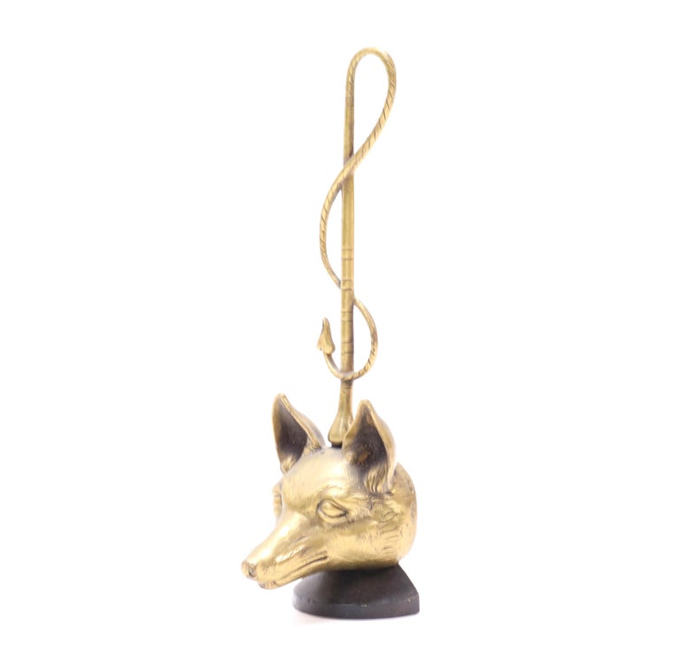 Brass and Iron English Fox-Head Door Stop by Peerage, 1920s For Sale at ...