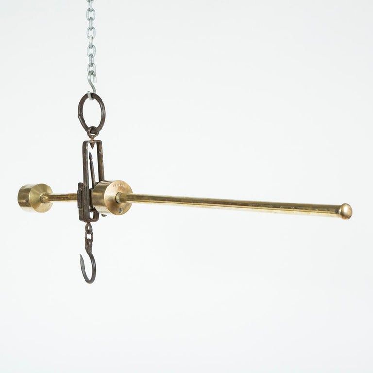 Brass and Iron "KEKUATAN" Hanging Beam Scale For Sale at 1stDibs
