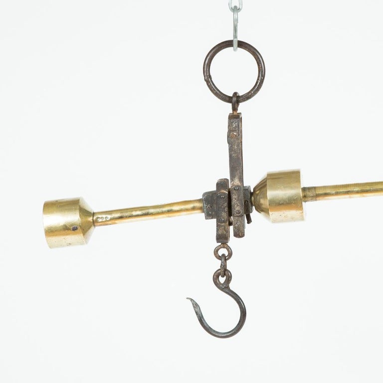 Brass and Iron "KEKUATAN" Hanging Beam Scale For Sale at 1stDibs