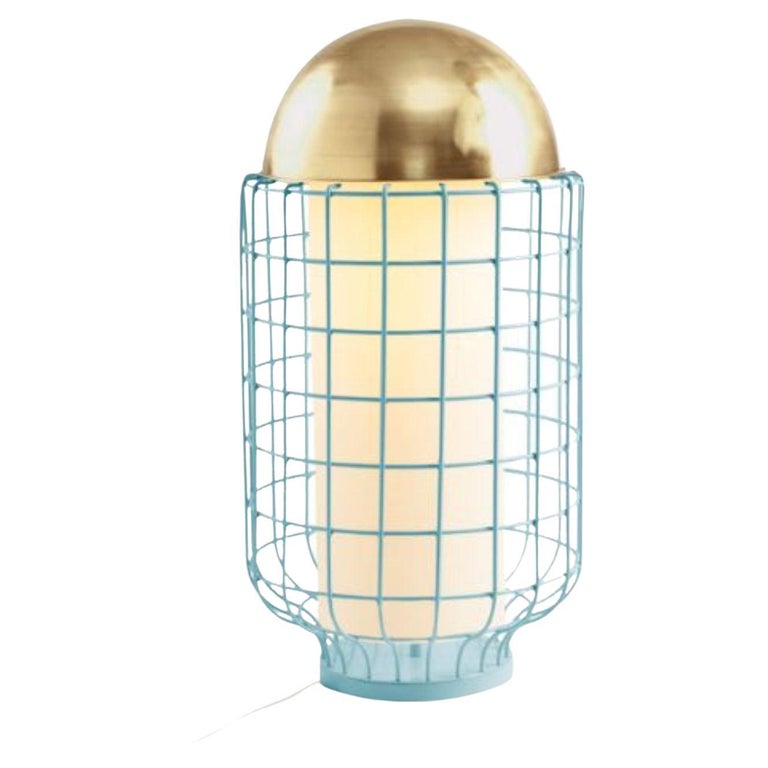 Brass and Jade Magnolia Table Lamp by Dooq For Sale at 1stDibs