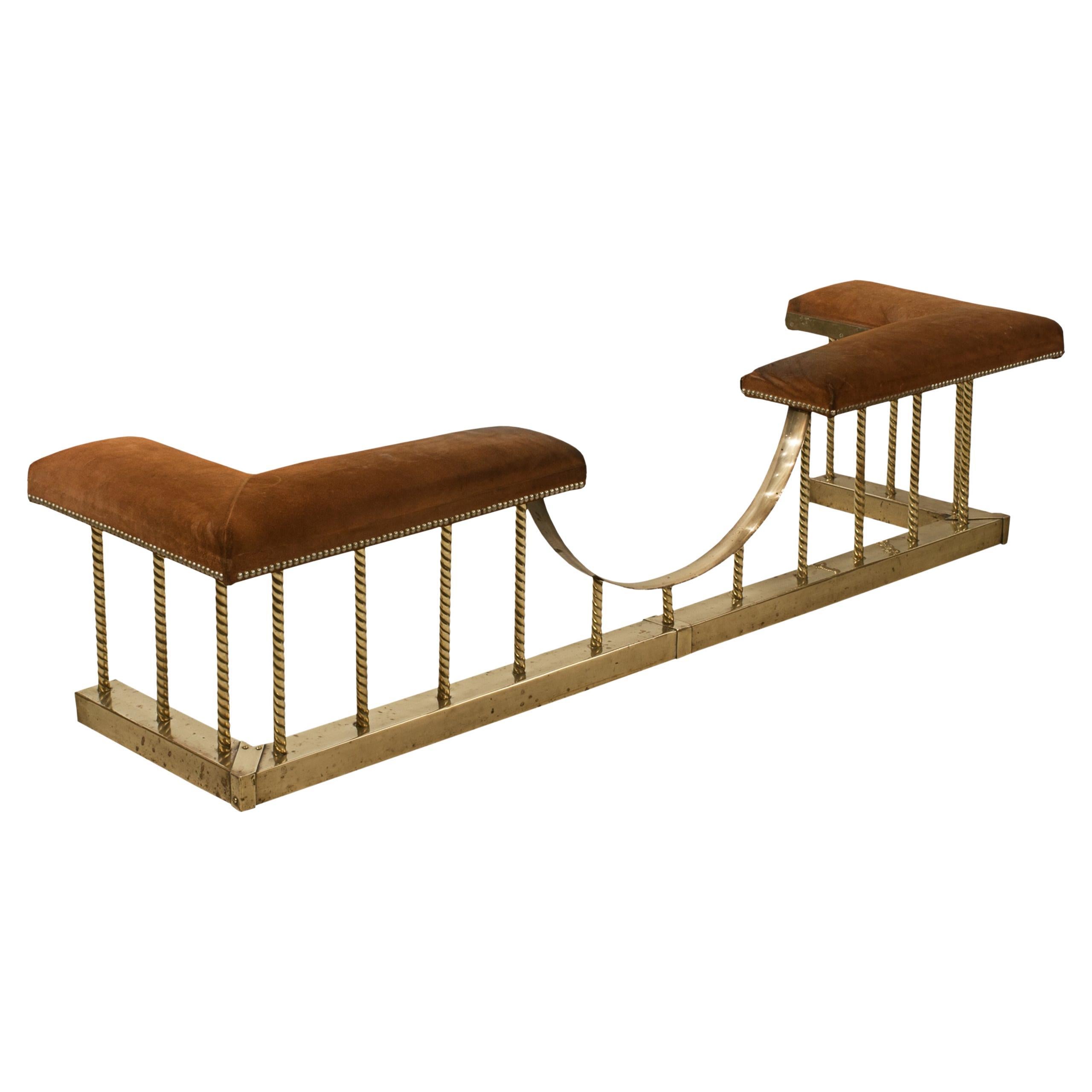 Substantial Wrought Iron Club Fender at 1stDibs