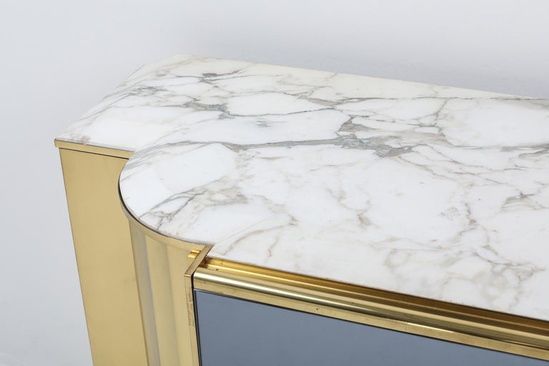 Brass and Marble Credenza by Sandro Petti for l'angelometallarte For ...