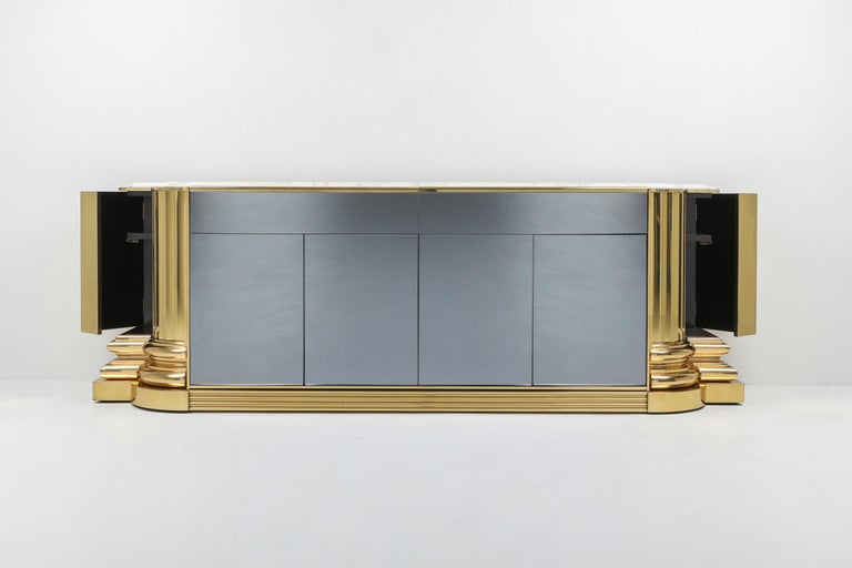 Brass and Marble Credenza by Sandro Petti for l'angelometallarte For Sale at 1stDibs | sandro ...