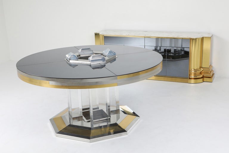 Brass and Marble Credenza by Sandro Petti for l'angelometallarte For ...