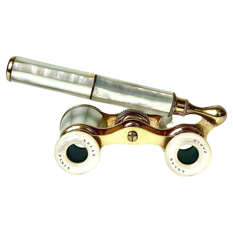 Brass and Mother of Pearl Lorgnettes (Long- handled Opera Glasses) For ...