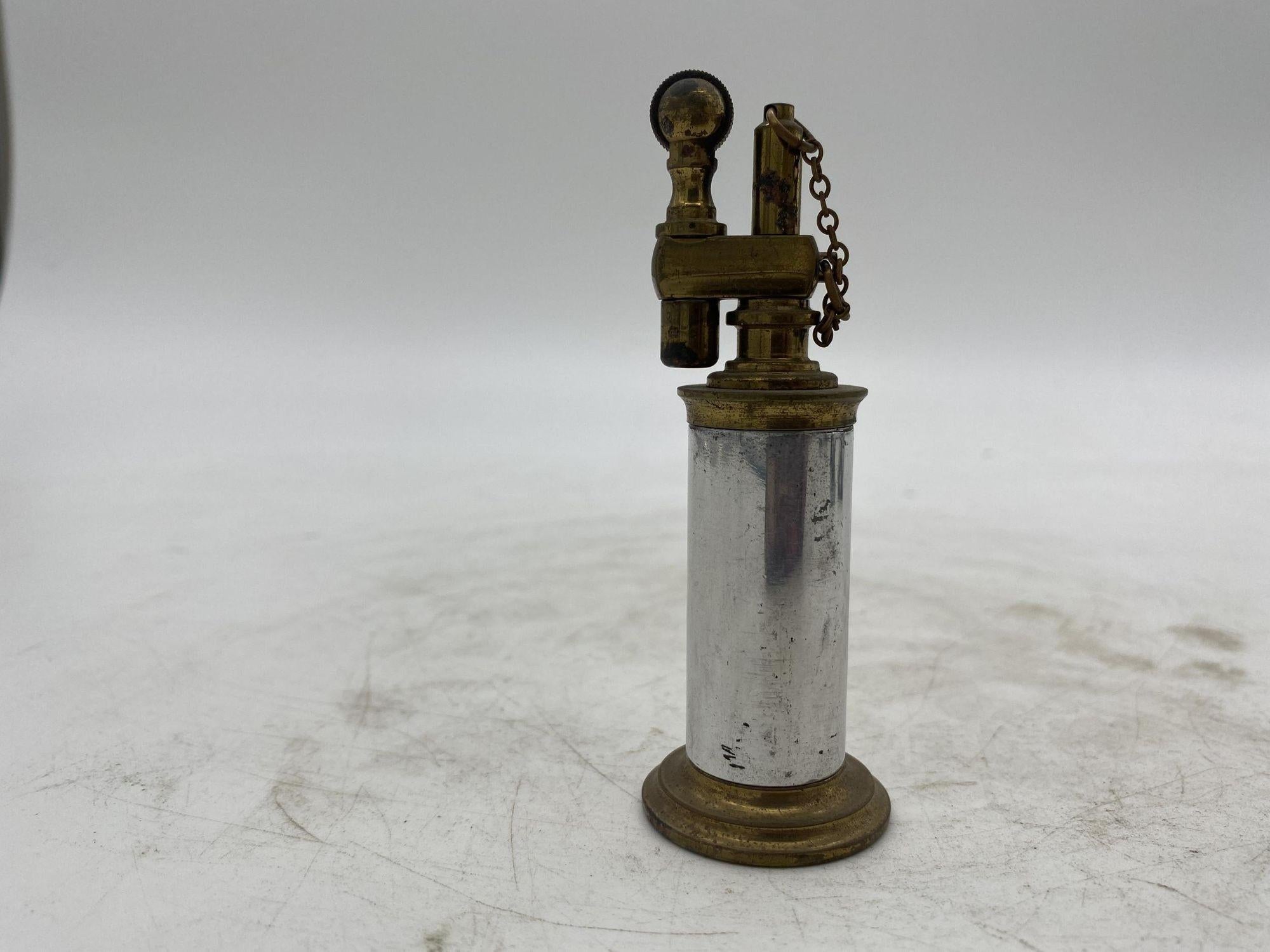 Brass and Silver Petrol Table Pull Chain Lighter by Daltis at 1stDibs ...