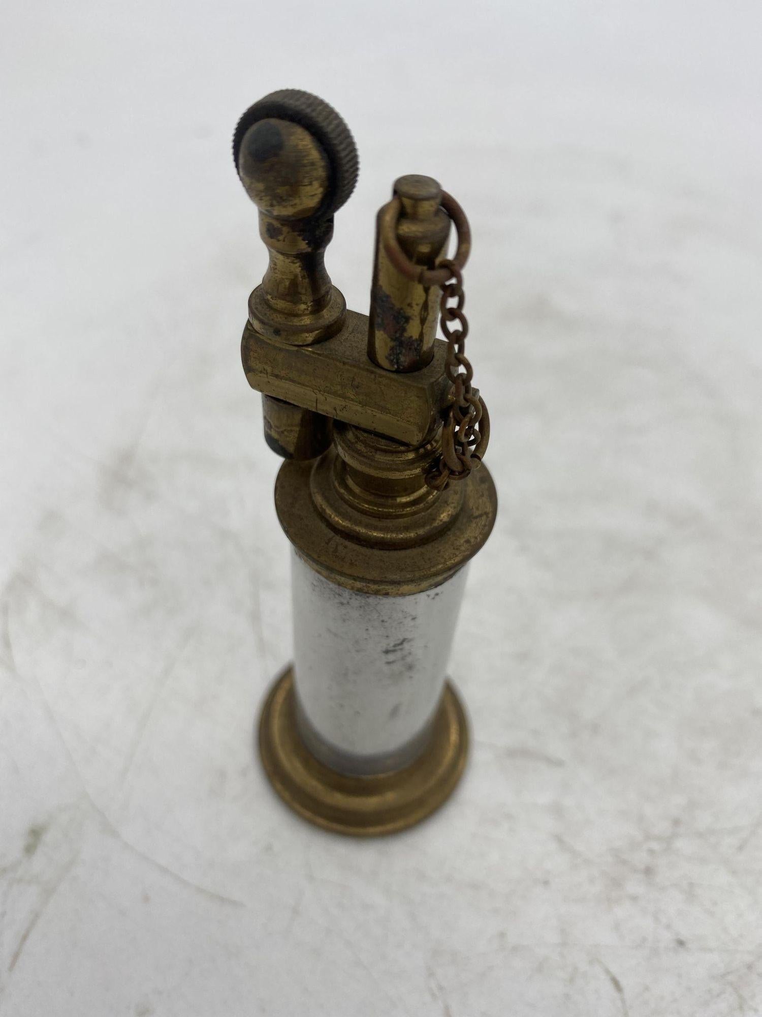 Brass and Silver Petrol Table Pull Chain Lighter by Daltis at 1stDibs ...