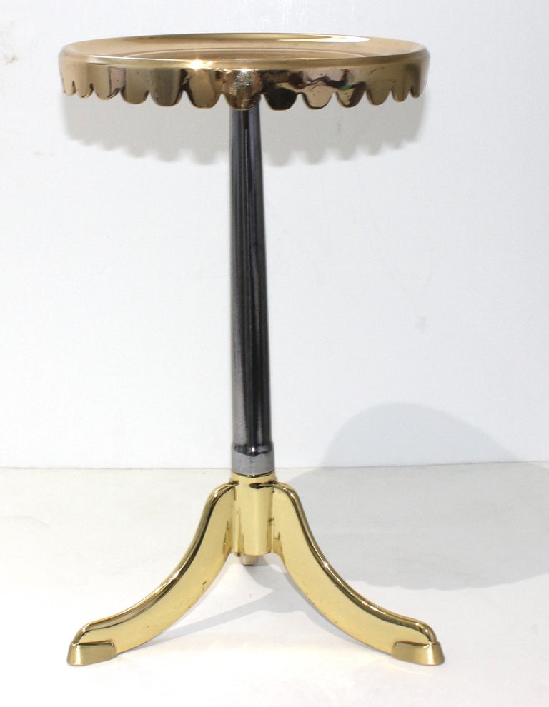 Brass and Steel Drinks Table For Sale at 1stDibs