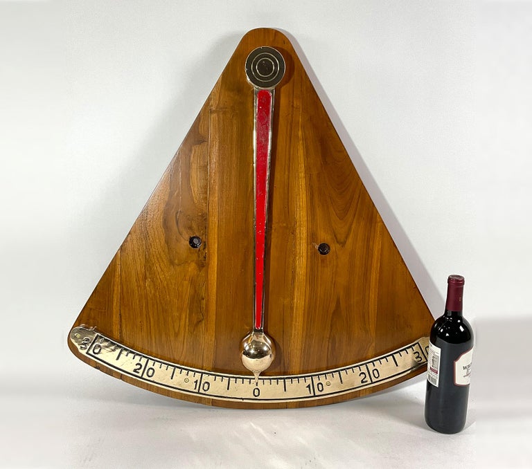 Brass and Teak Ships Inclinometer For Sale at 1stDibs | ship inclinometer