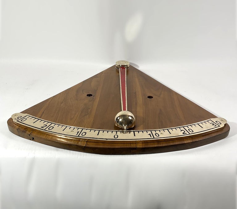 Brass and Teak Ships Inclinometer For Sale at 1stDibs | ship inclinometer