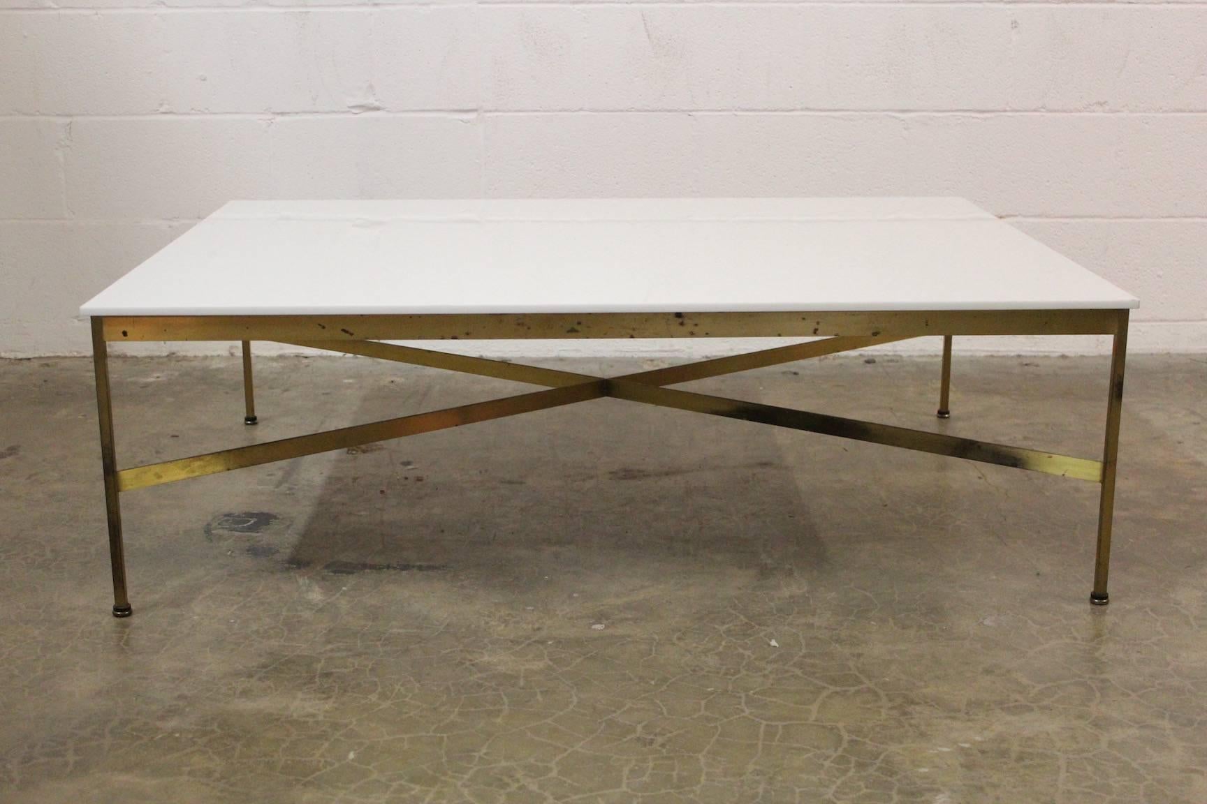 Brass and Vitrolite Coffee Table by Paul McCobb at 1stDibs