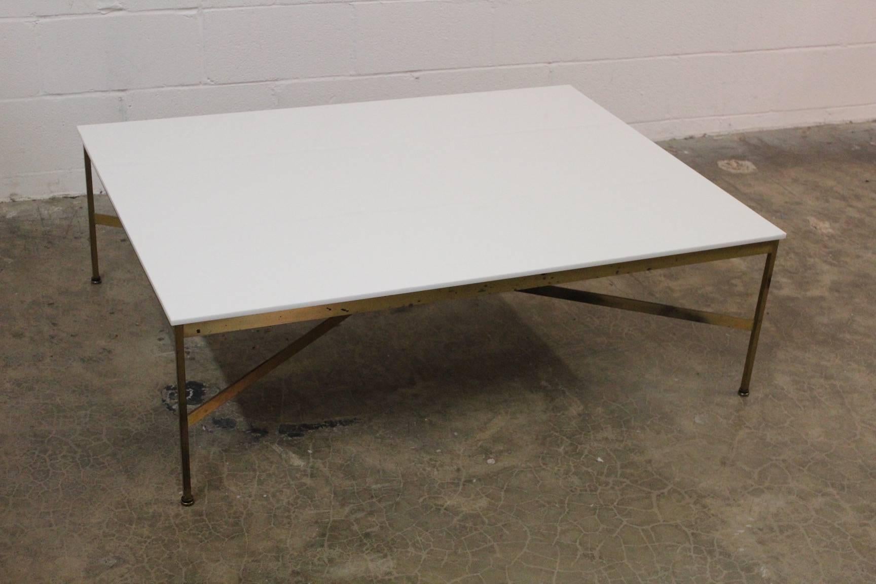 Brass and Vitrolite Coffee Table by Paul McCobb at 1stDibs