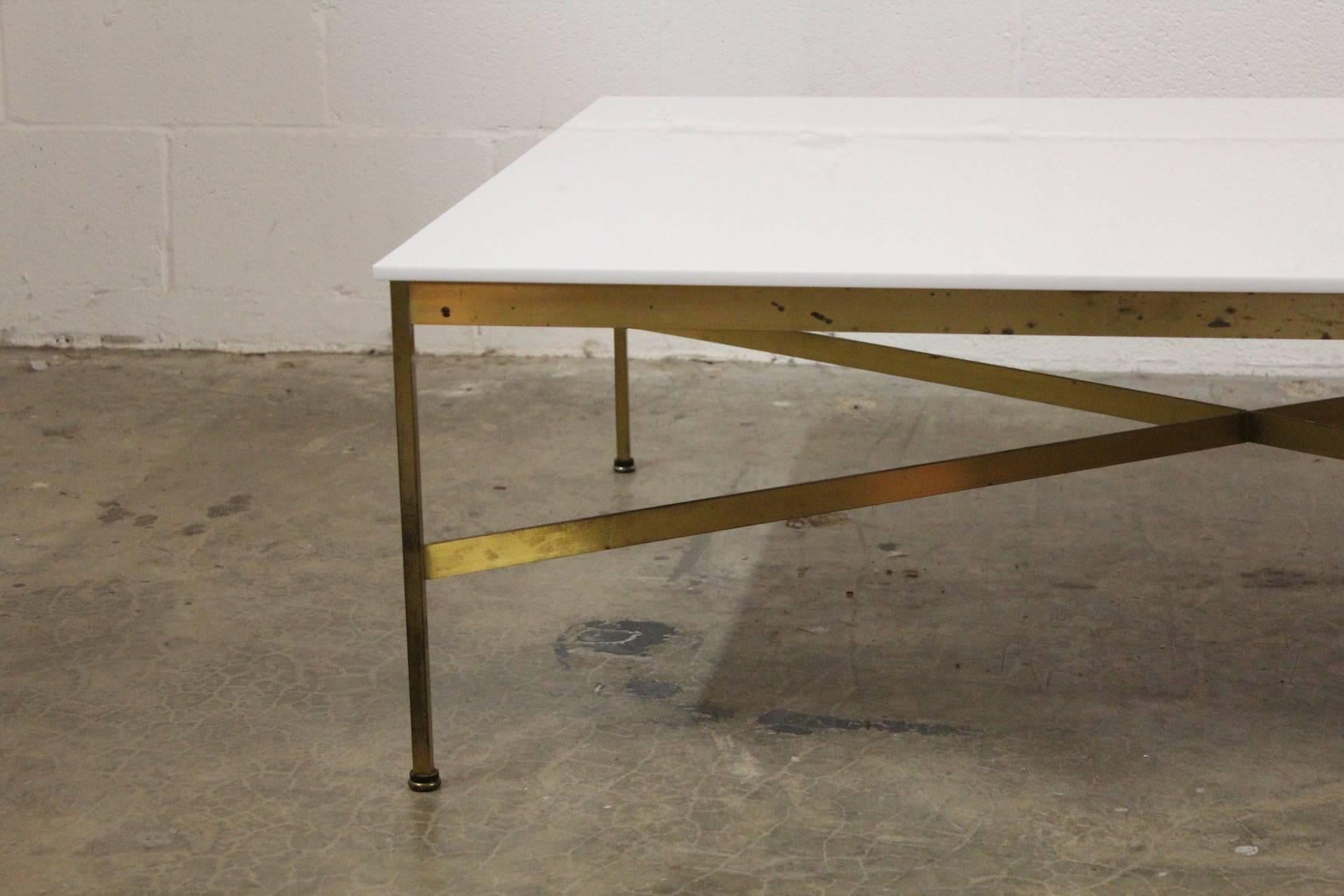 Brass and Vitrolite Coffee Table by Paul McCobb at 1stDibs