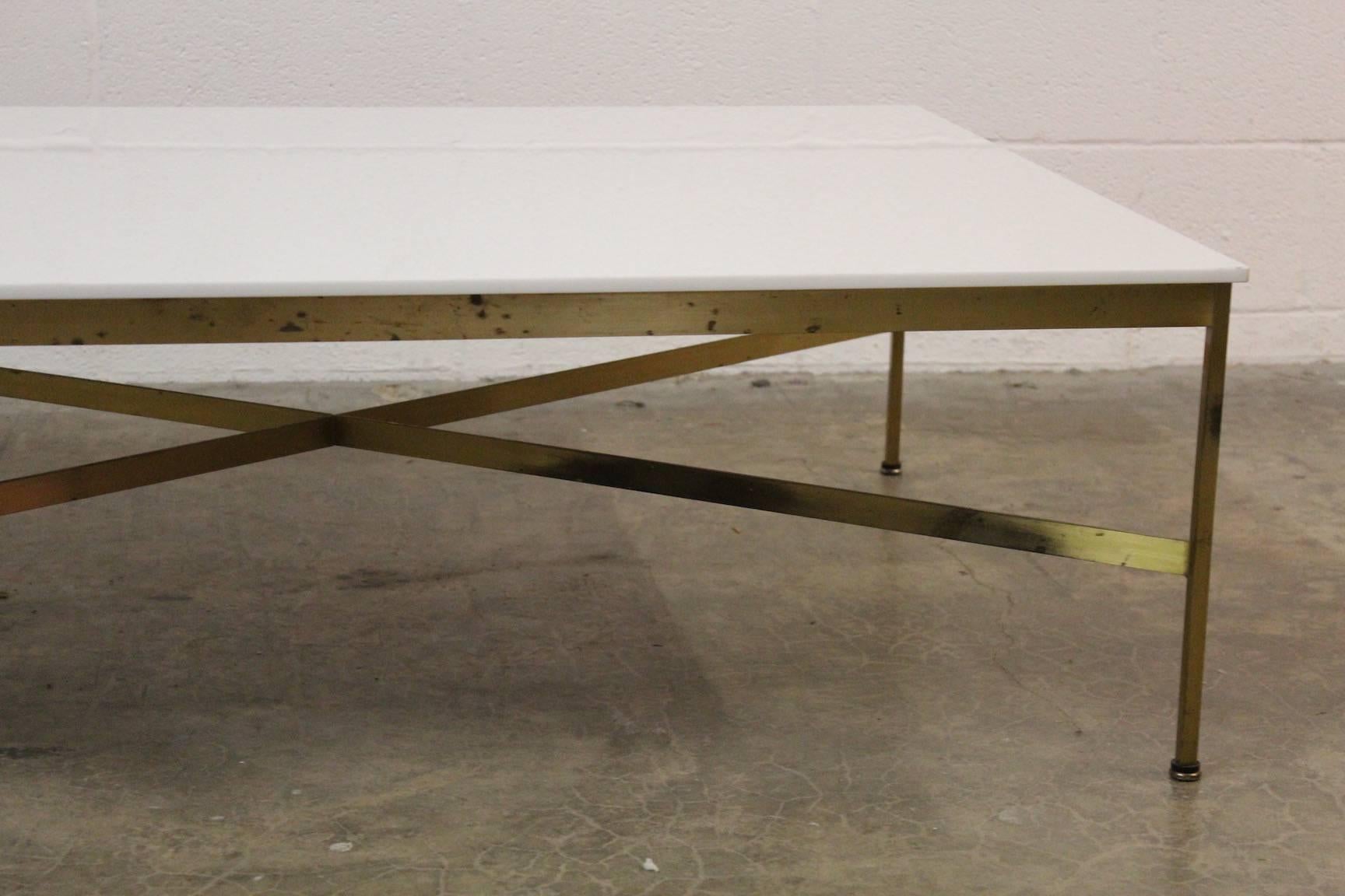 Brass and Vitrolite Coffee Table by Paul McCobb at 1stDibs