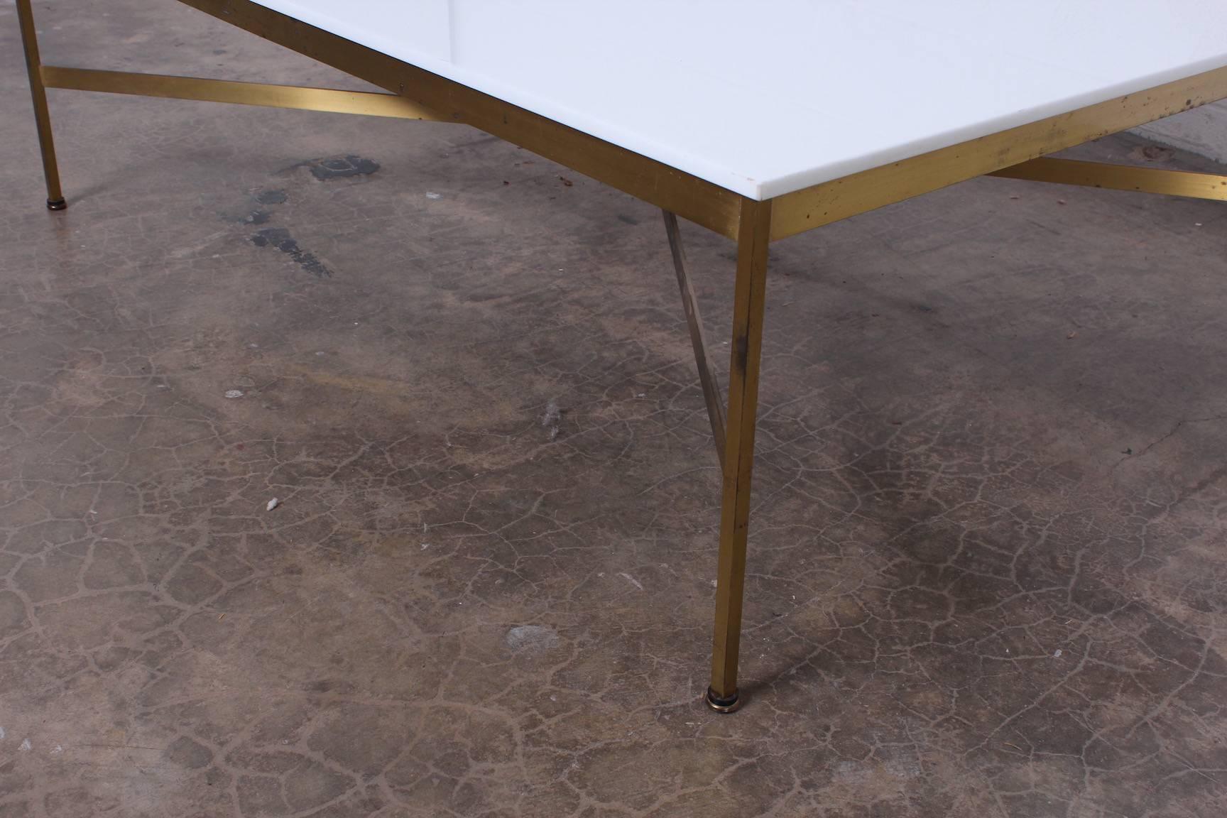 Brass and Vitrolite Coffee Table by Paul McCobb at 1stDibs