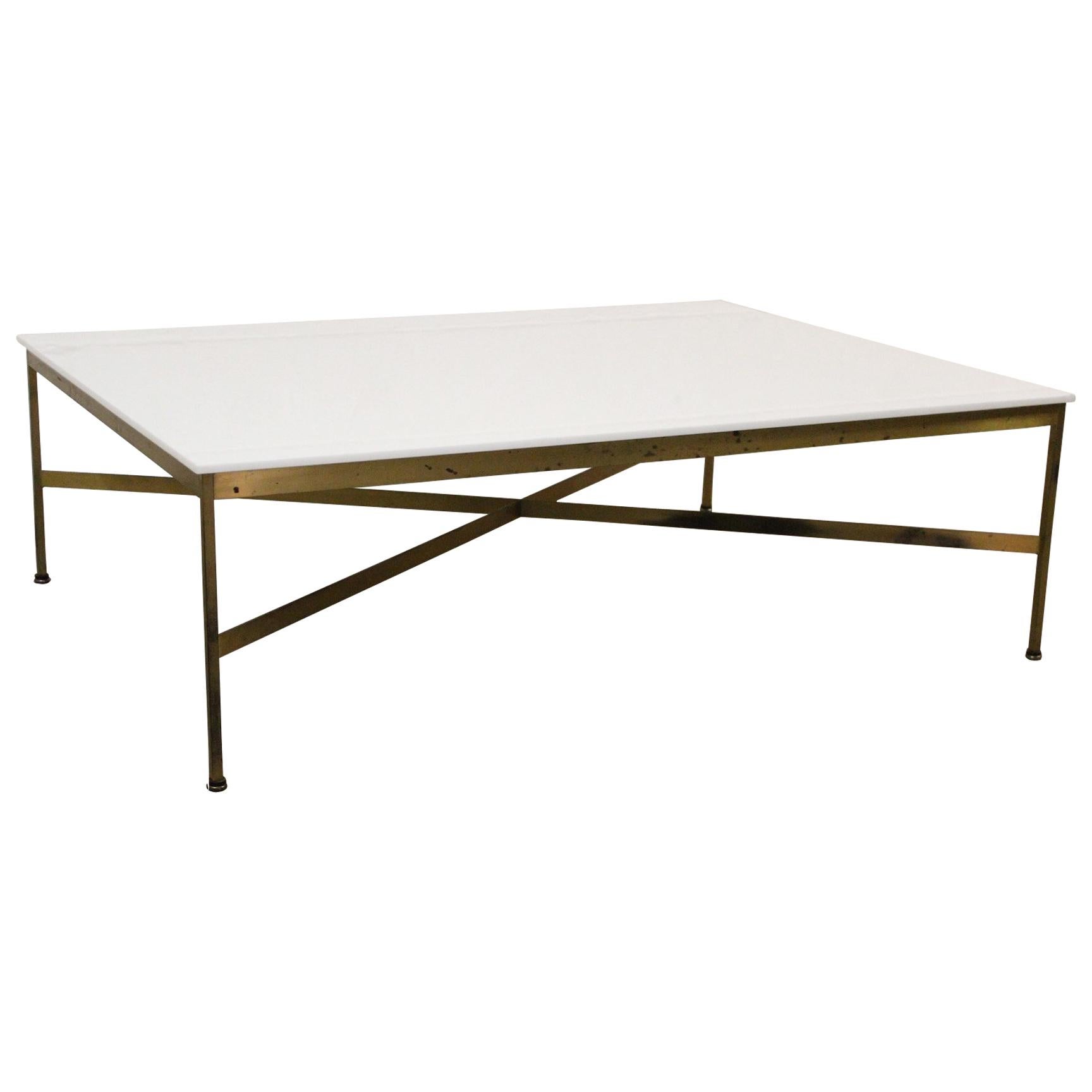 Brass and Vitrolite Coffee Table by Paul McCobb at 1stDibs