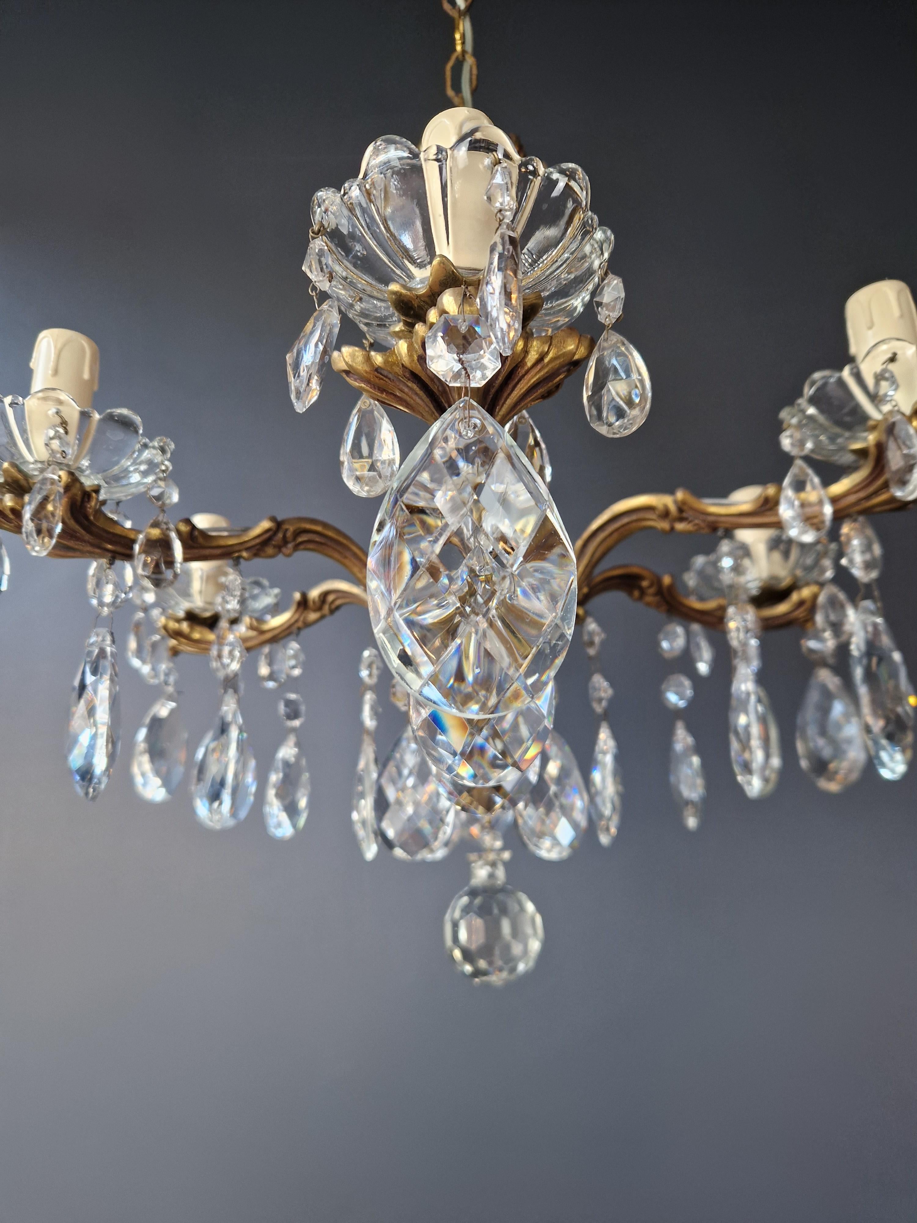 Brass Antique German Classic Lustre Neoclassical Chandelier For Sale at ...
