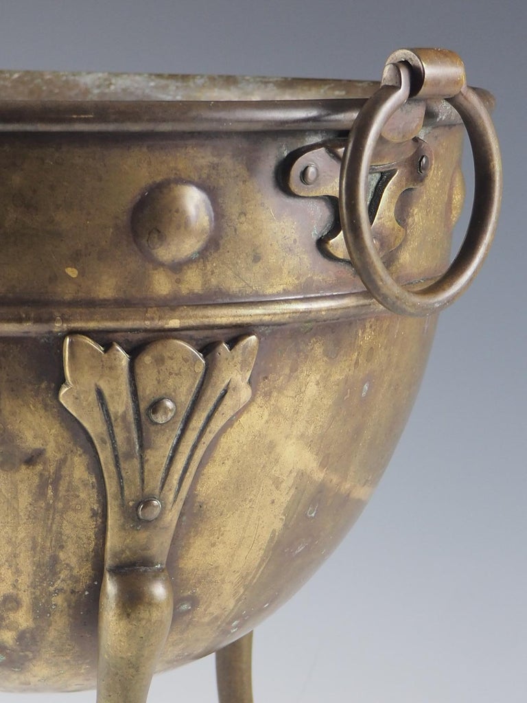 Brass Arts And Crafts Jardiniere By Henry Loveridge and Co. For Sale at ...