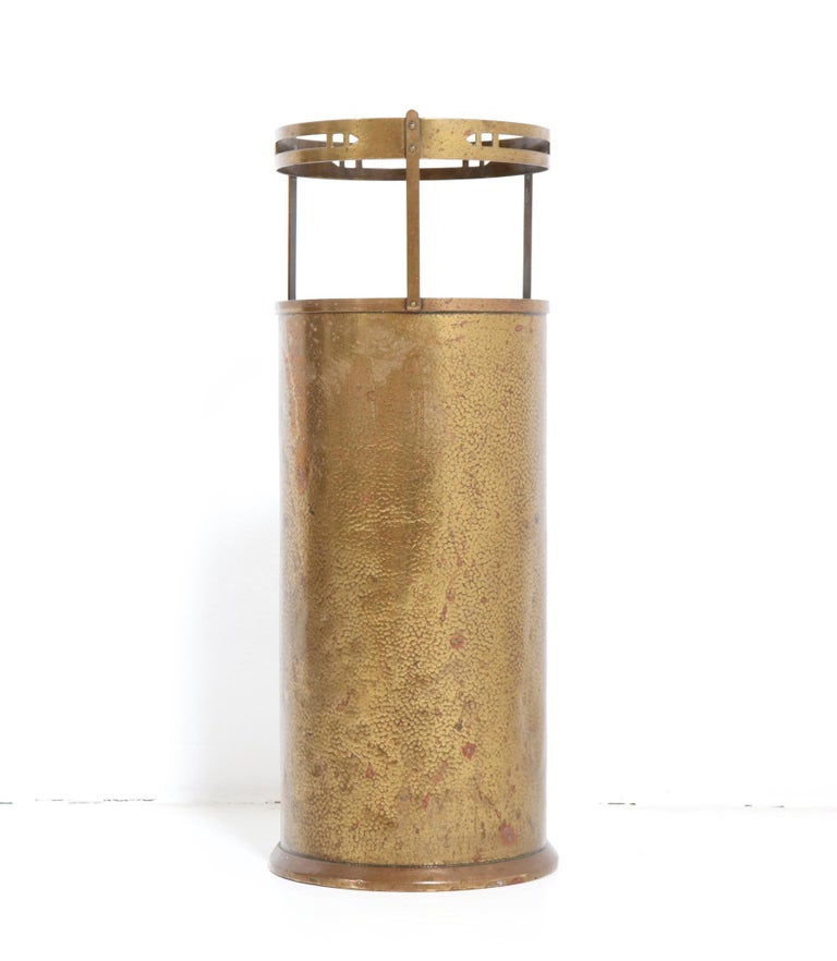 Brass Arts and Crafts Art Nouveau Umbrella Stand, 1900s For Sale at 1stDibs