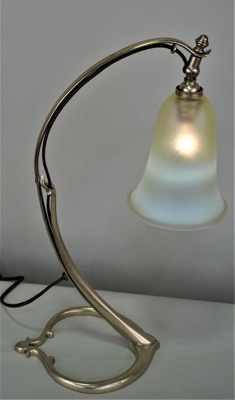 Brass Arts and Crafts Table Lamp by W.S.A. Benson For Sale at 1stDibs