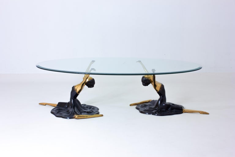 Brass Ballerina Coffee Table, France 1960s For Sale at 1stDibs