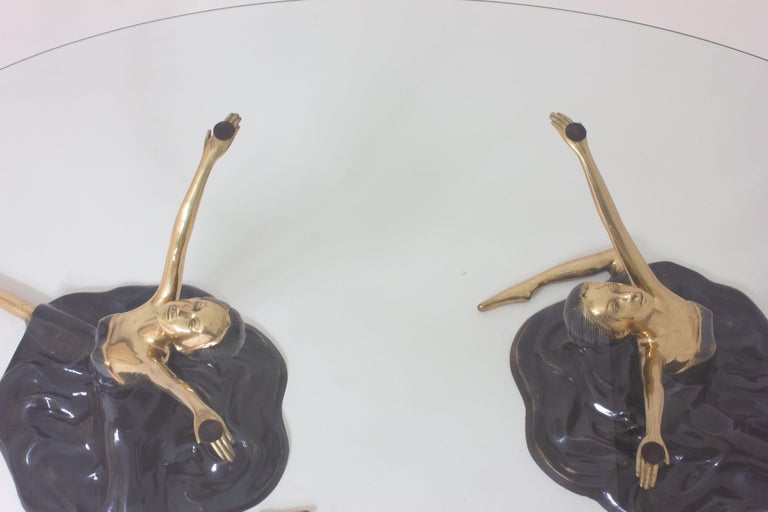 Brass Ballerina Coffee Table, France 1960s For Sale at 1stDibs