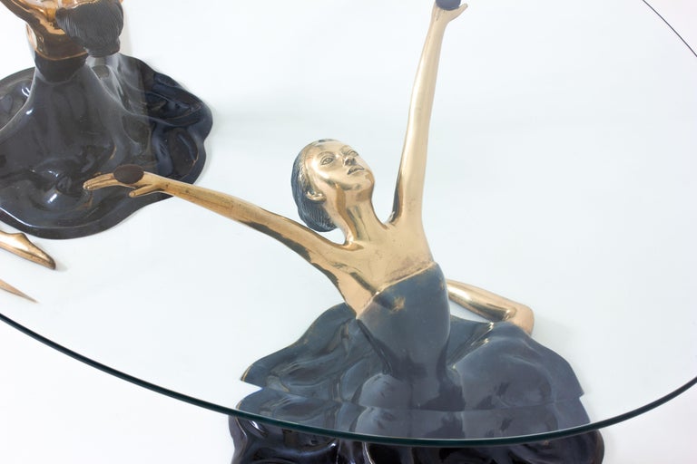 Brass Ballerina Coffee Table, France 1960s For Sale at 1stDibs