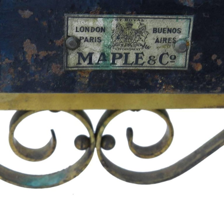 Antique Brass Bed Maple and Co US Queen UK King size, English, circa 1900 at 1stDibs