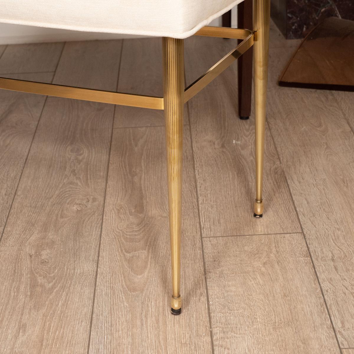 Brass Bench with Fluted Legs For Sale at 1stDibs | fluted bench, brass ...