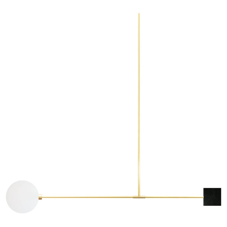 Brass/Black Granite Linea Quad Light by Atris For Sale at 1stDibs