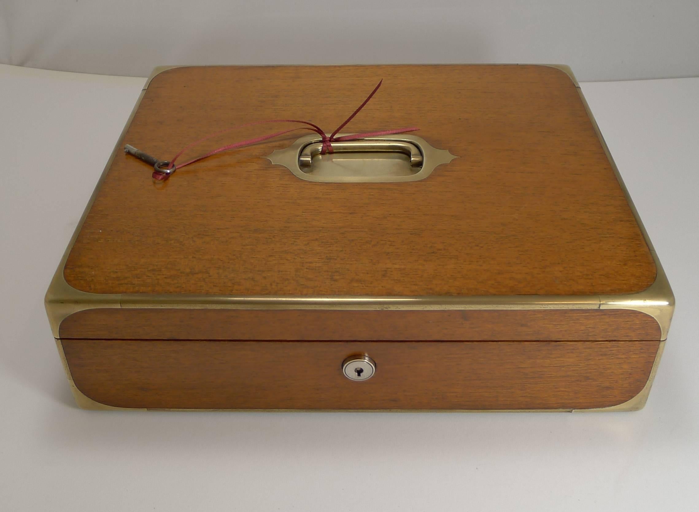 Brass Bound Military Style Tea Sample Box / Caddy by Chapman Son and Co ...