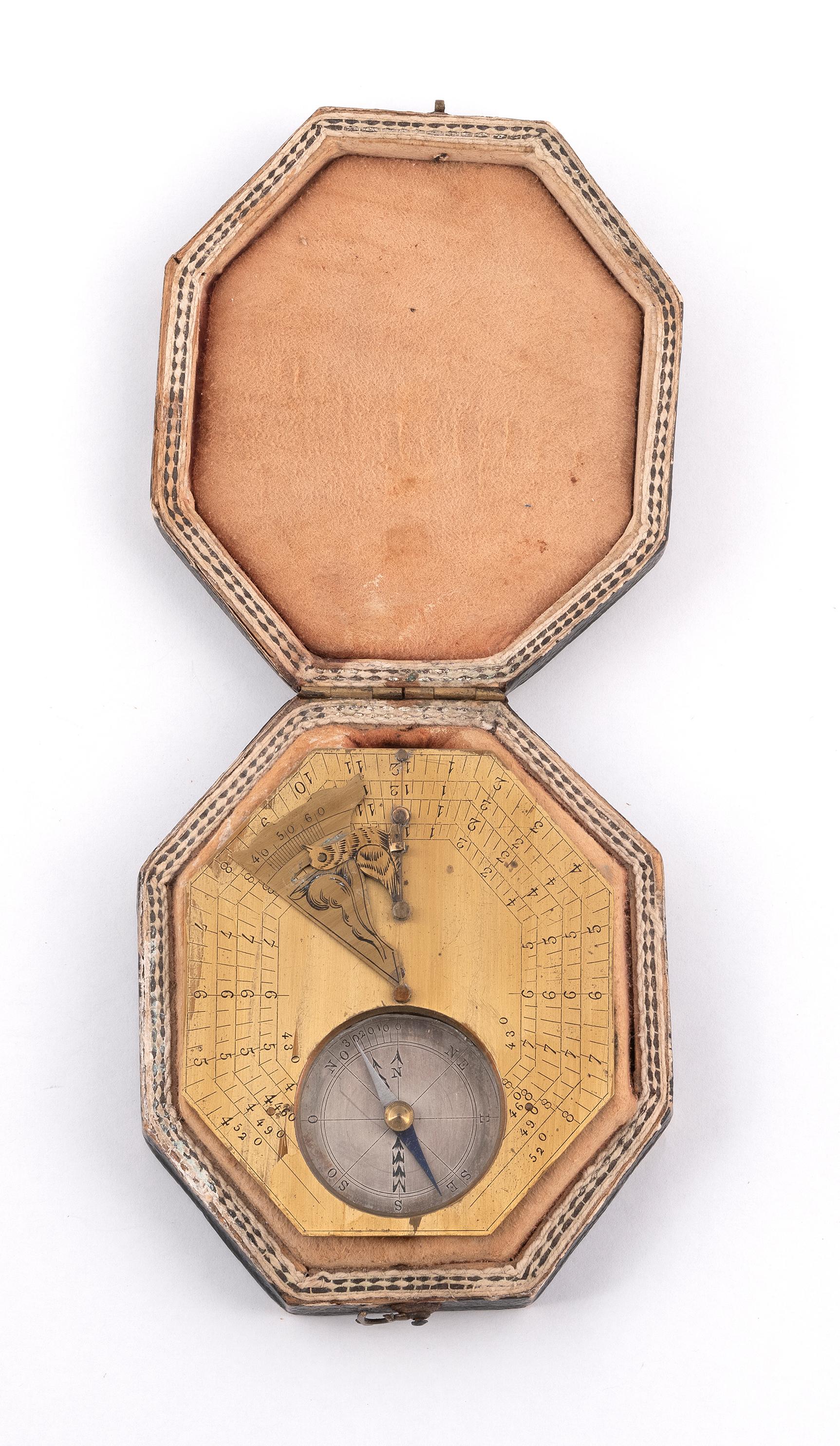 Brass Butterfield Dial French Late 19th Century For Sale at 1stDibs