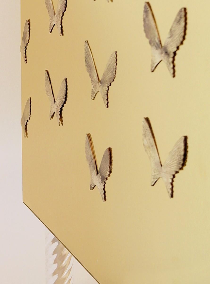 Brass Butterfly Cabinet, a Pair Available For Sale at 1stDibs