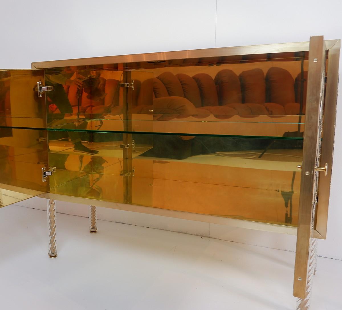 Brass Butterfly Cabinet, a Pair Available For Sale at 1stDibs