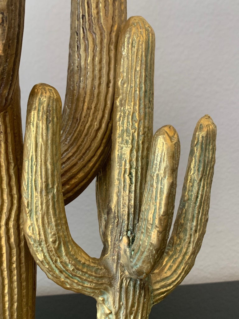 Brass Cactus Sculpture at 1stDibs