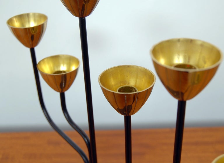 Brass Candleholder by Gunnar Ander for Ystad Metall, Sweden at 1stDibs