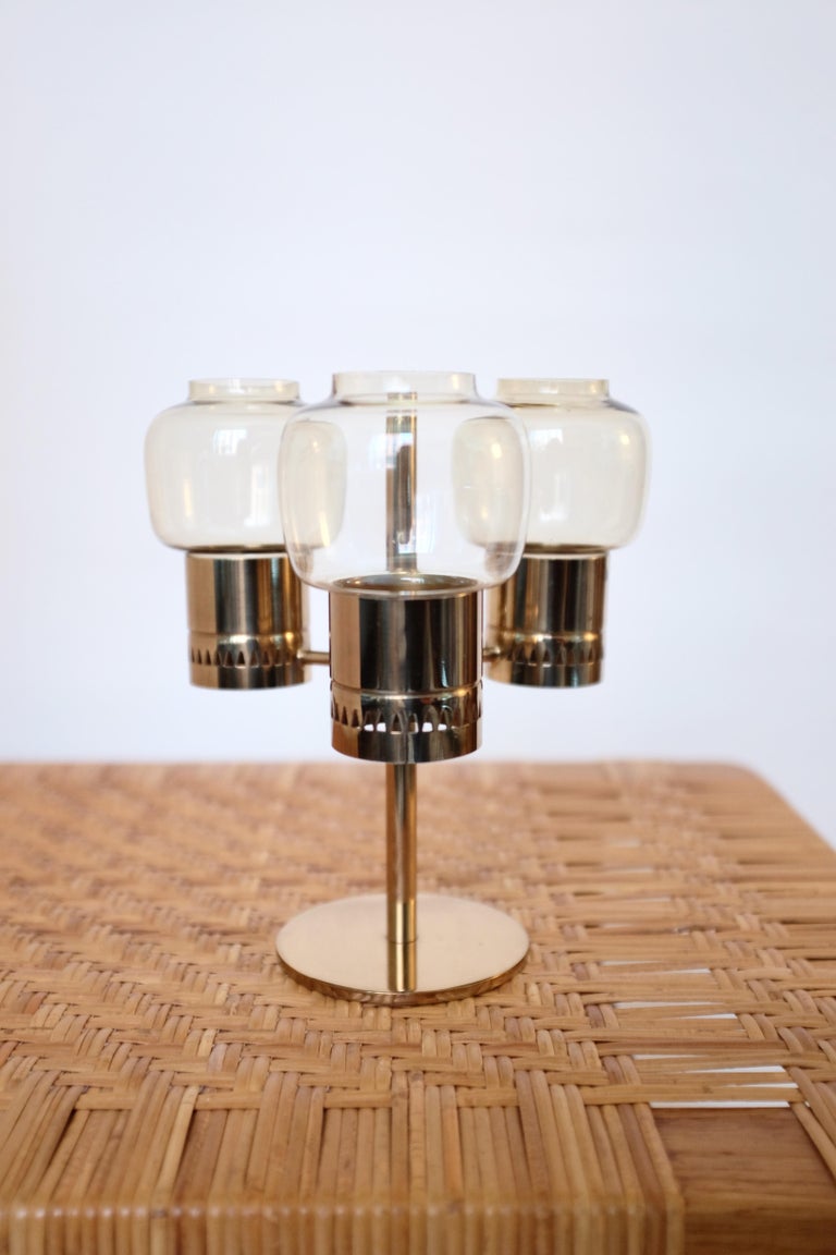 Brass Candleholder Model L-67 by Hans-Agne Jakobsson For Sale at 1stDibs